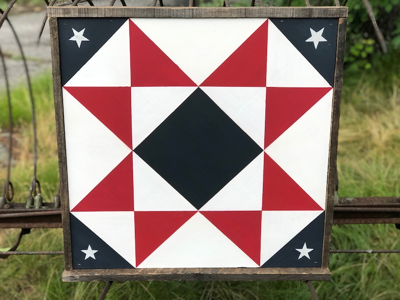 Americana Barn Quilt Patriotic Barn Quilt Hand Painted - Etsy
