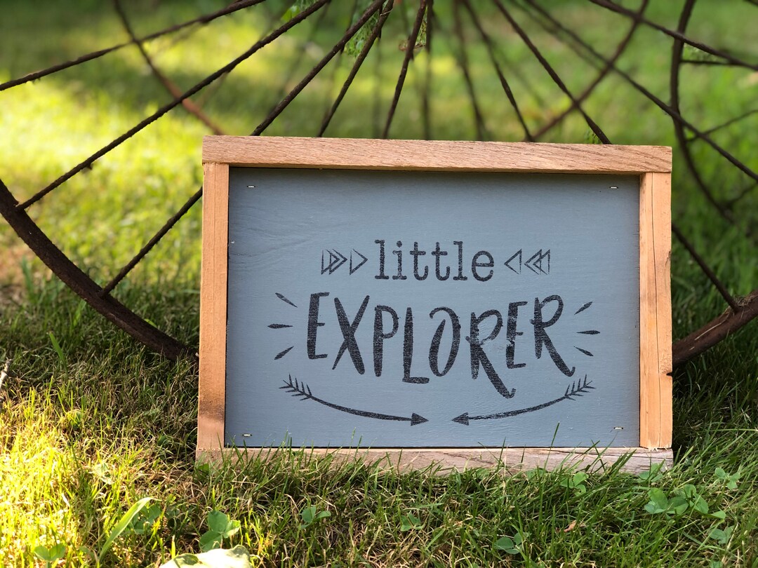 Little Explorer Nursery Sign Wood Framed Nursery Sign - Etsy
