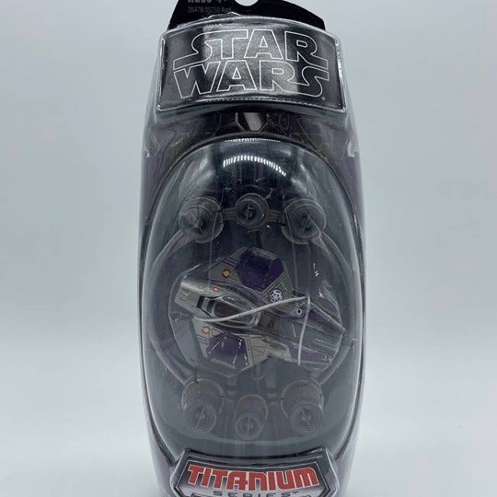 Star Wars Titanium Series Mace Windu Starfighter W/ Hyperspace Ring Die ...