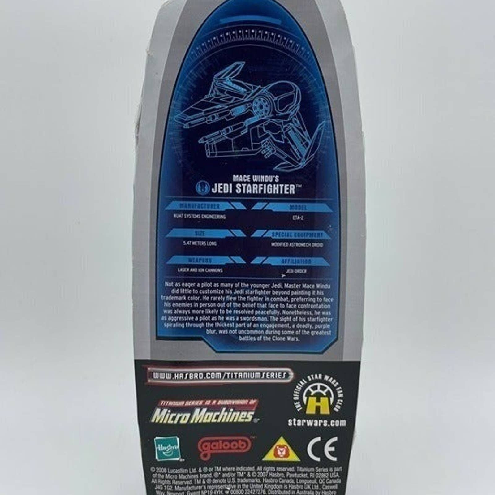 Star Wars Titanium Series Mace Windu Jedi Starfighter Die Cast, Galoob ...