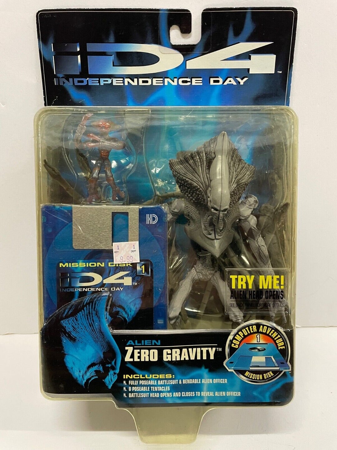 Independence Day ID4 Alien Zero Gravity Figure, Trendmasters 1996 ...