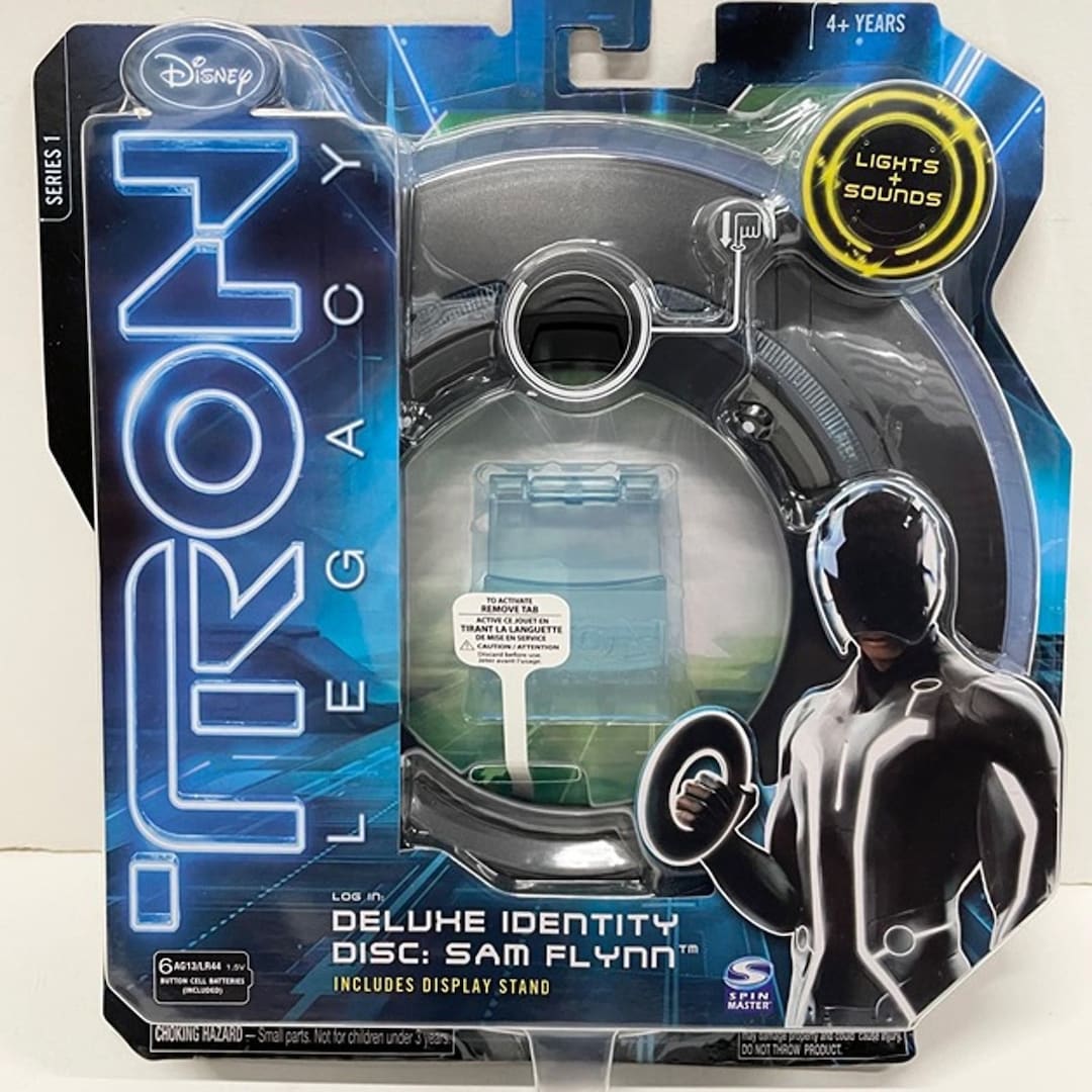 Tron Legacy Deluxe Identity Disc Sam Flynn Disc Toy With Stand, Disney ...