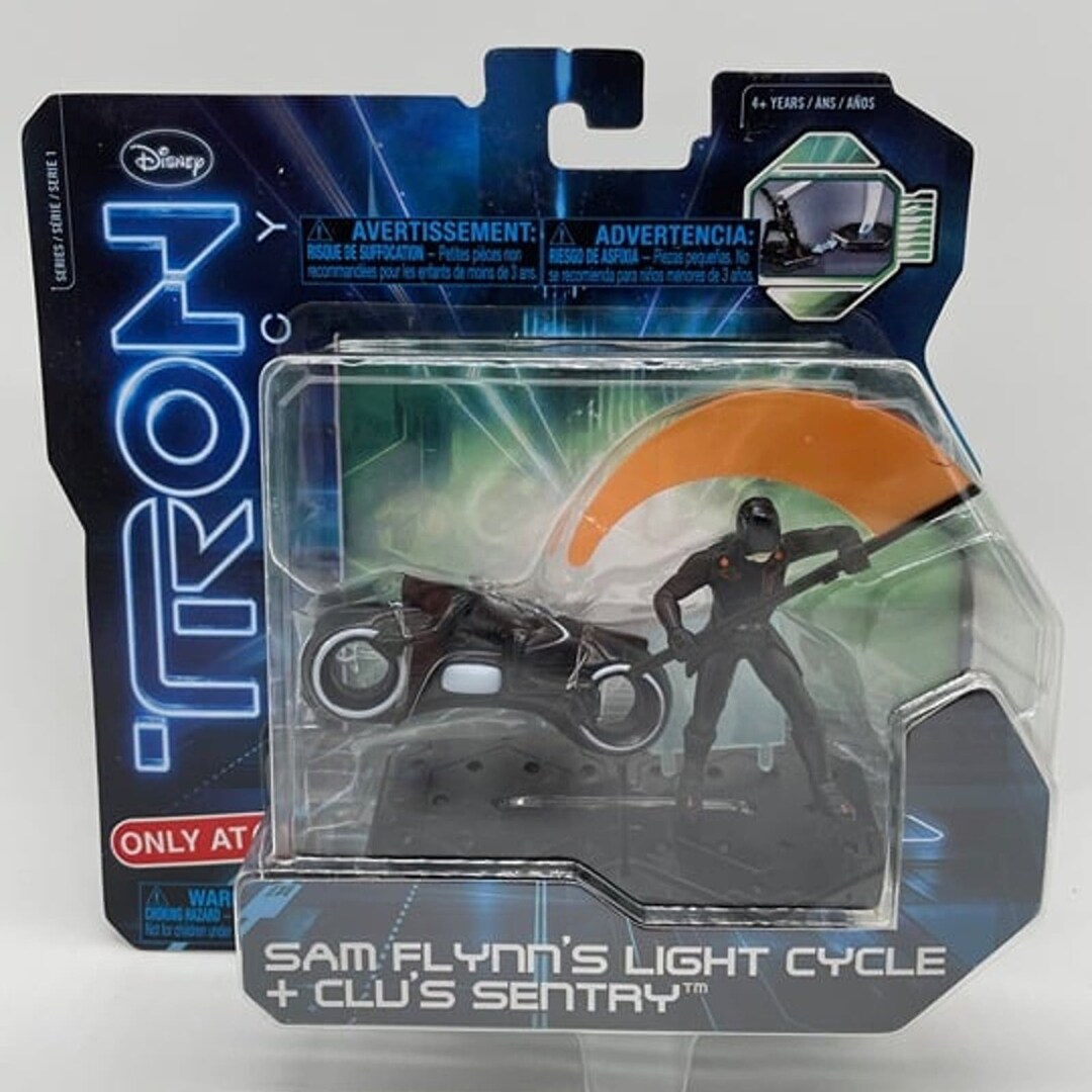Tron Legacy Series 1 Sam Flynn Light Cycle/clu Sentry Action Pack ...