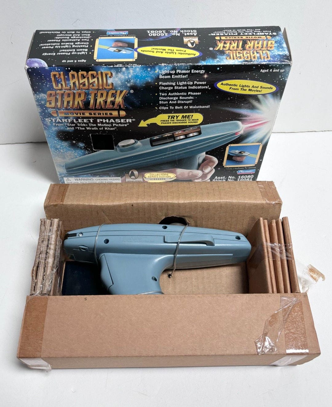Star Trek Classic Movie Series Starfleet Phaser WORKING W/ Box ...