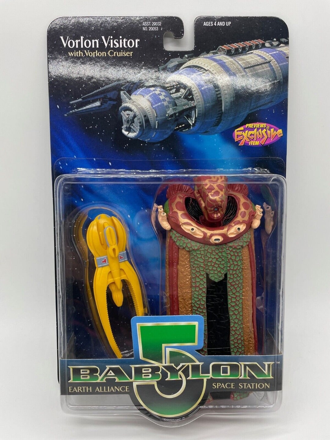 Babylon 5 Vorlon Visitor With Vorlon Cruiser Collectible Figures, 1997 ...