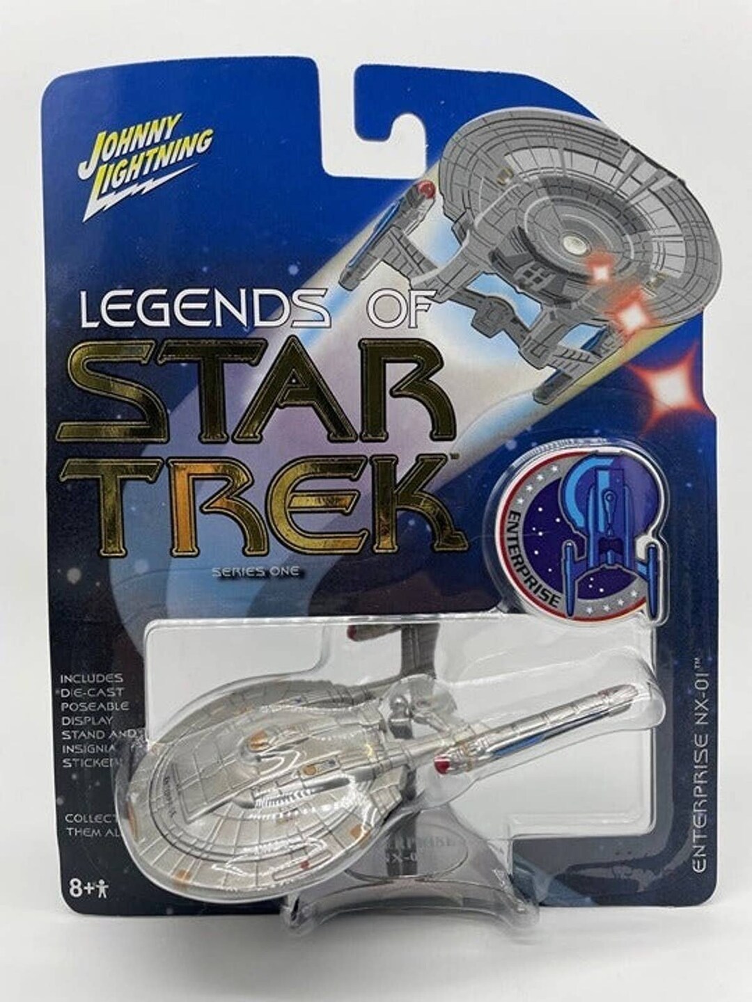 Johnny Lightning Legends of Star Trek Enterprise NX-01 Ship/stand, 2004 ...