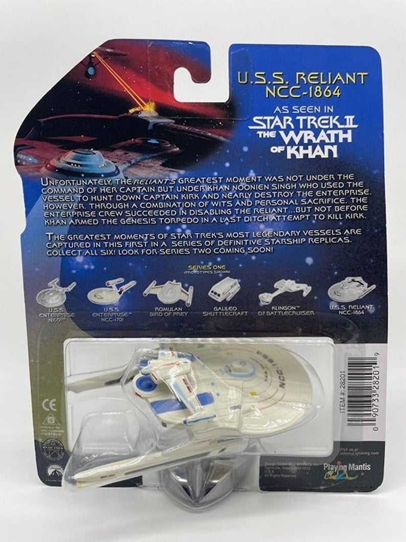 Johnny Lightning Legends of Star Trek USS Reliant NCC-1864 Ship/stand ...
