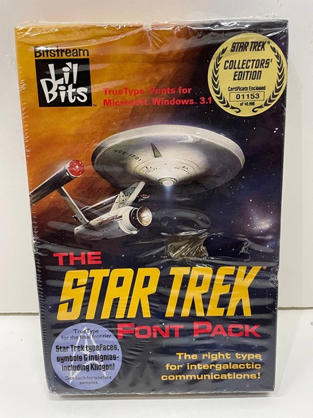 Star Trek Font Pack MS-DOS / Windows 3.1 Collectors Edition 1992 - Etsy