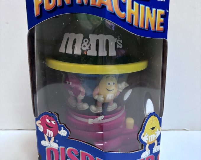 M&M Candy Dispenser Fun Machine W/ Yellow and Red, Mars Sealed Novelty ...