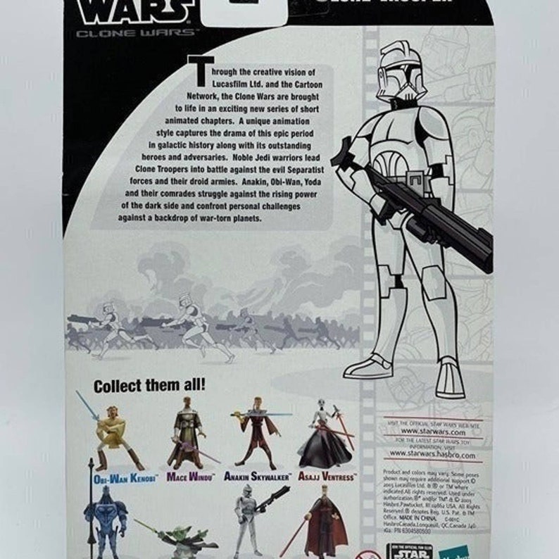 Star Wars Clone Wars Cartoon Network Clone Trooper Figure - Etsy