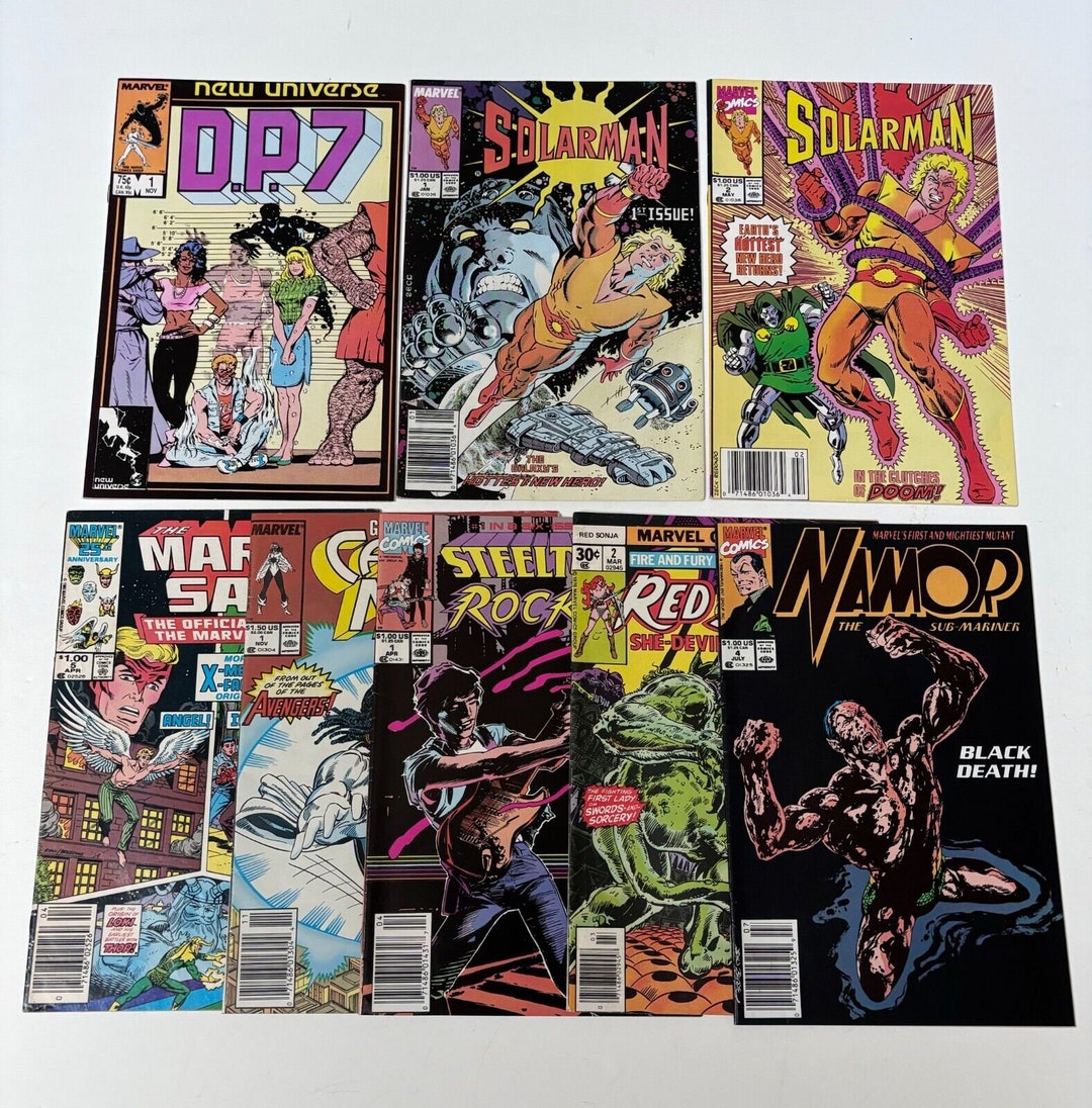 Marvel Comics Lot of 8 Comic Books, Vintage Solarman Namor Captain ...