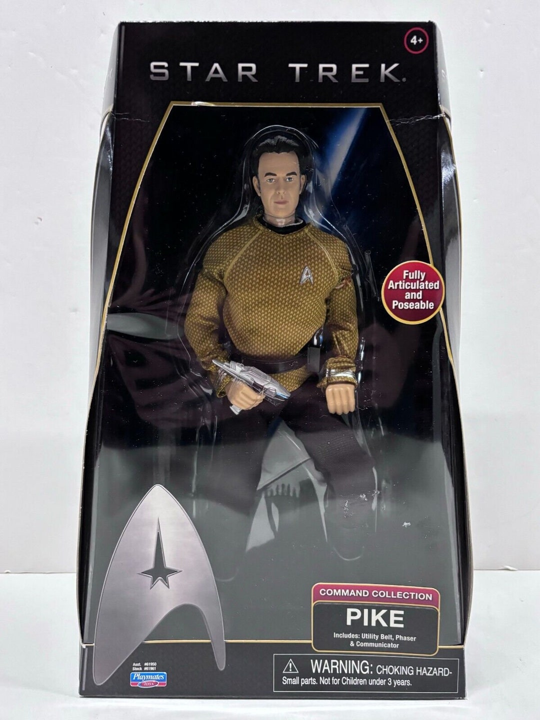 Star Trek Command Collection 12" Pike Playmates Action Figure, New ...