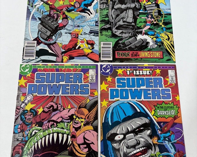 DC Comics Super Powers Lot of 4 Comic Books Vintage 1 2 3 4 Darkseid ...