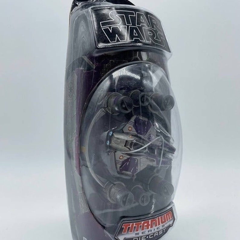 Star Wars Titanium Series Mace Windu Starfighter W/ Hyperspace - Etsy