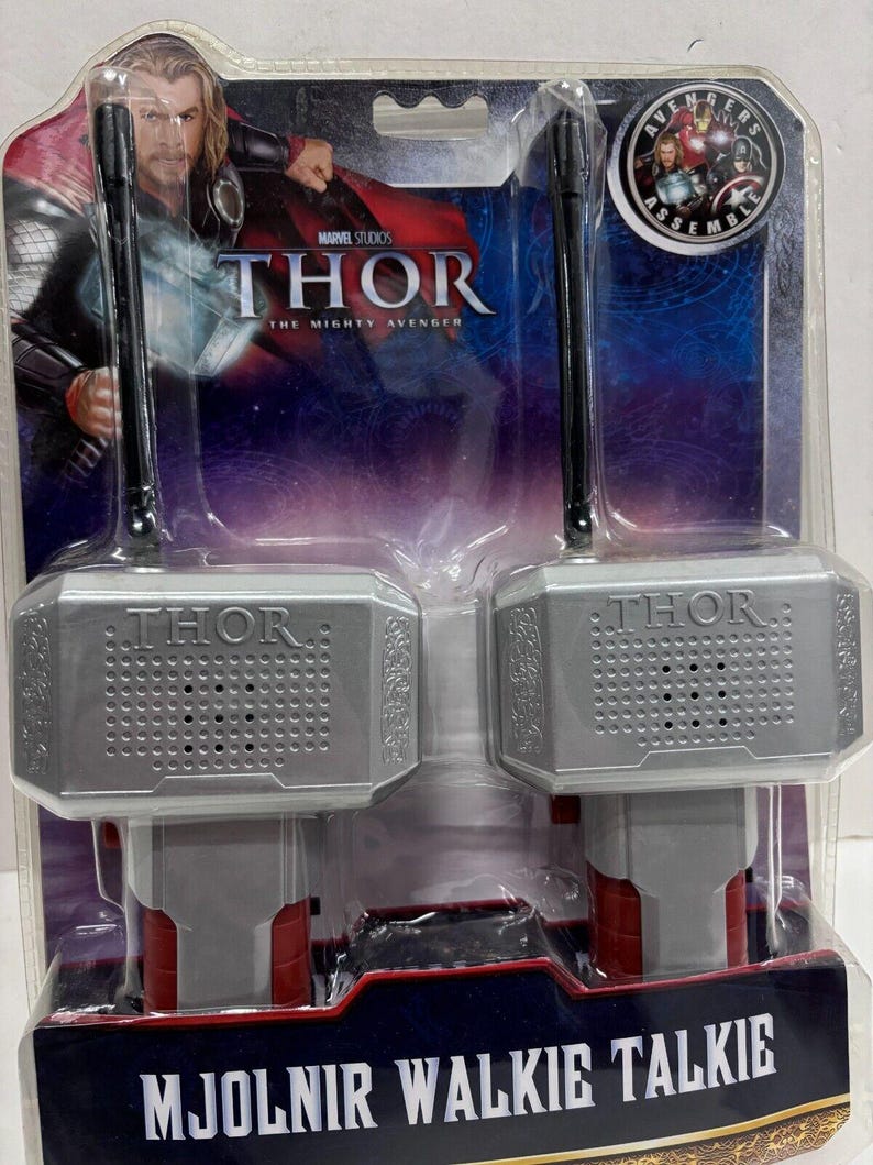Marvel Thor Mighty Avenger Mjolnir Walkie Talkies Set, New Sealed ...