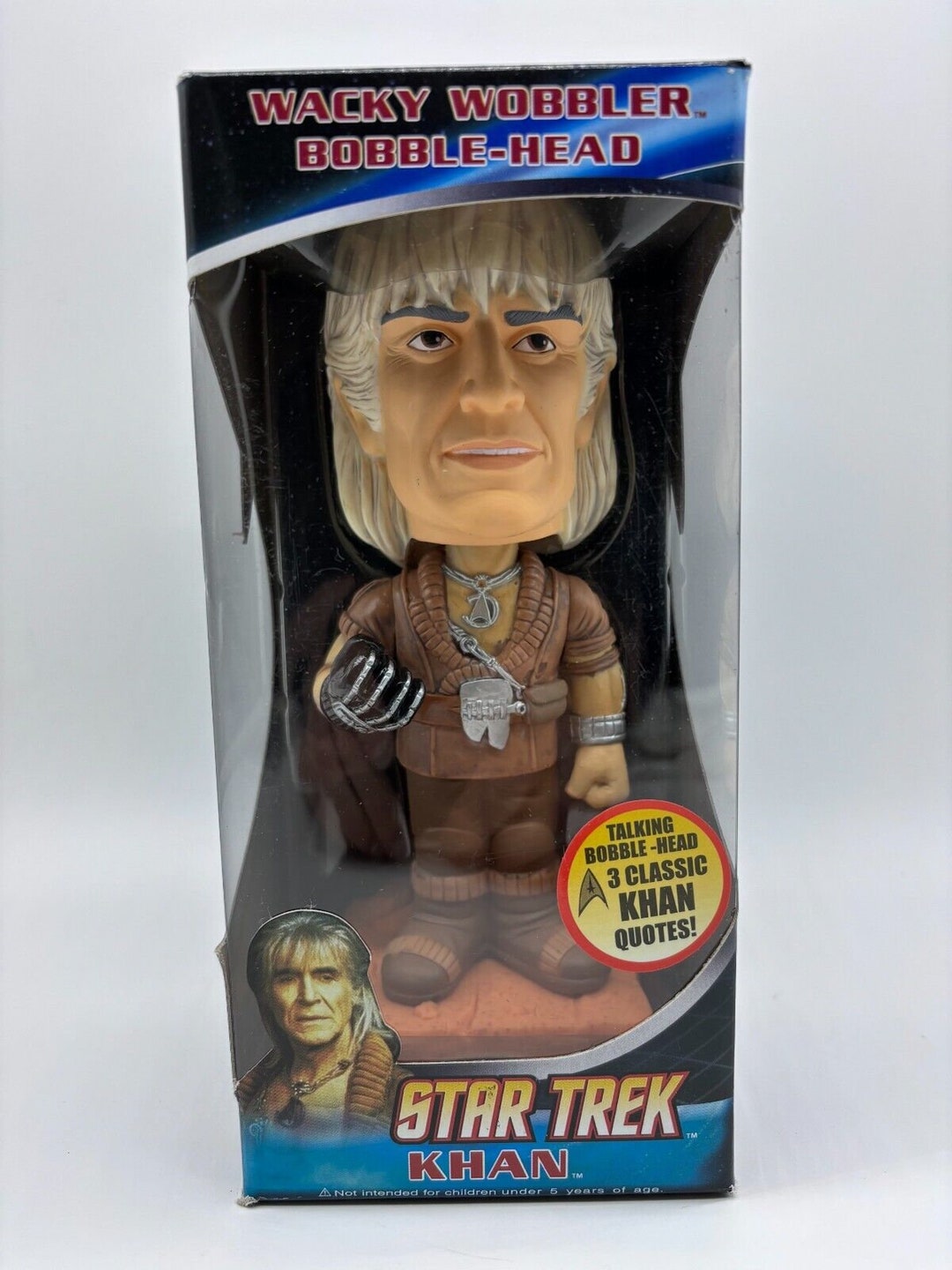 Star Trek Funko Wacky Wobbler Khan Bobblehead, 2009 Pop Wrath - Etsy