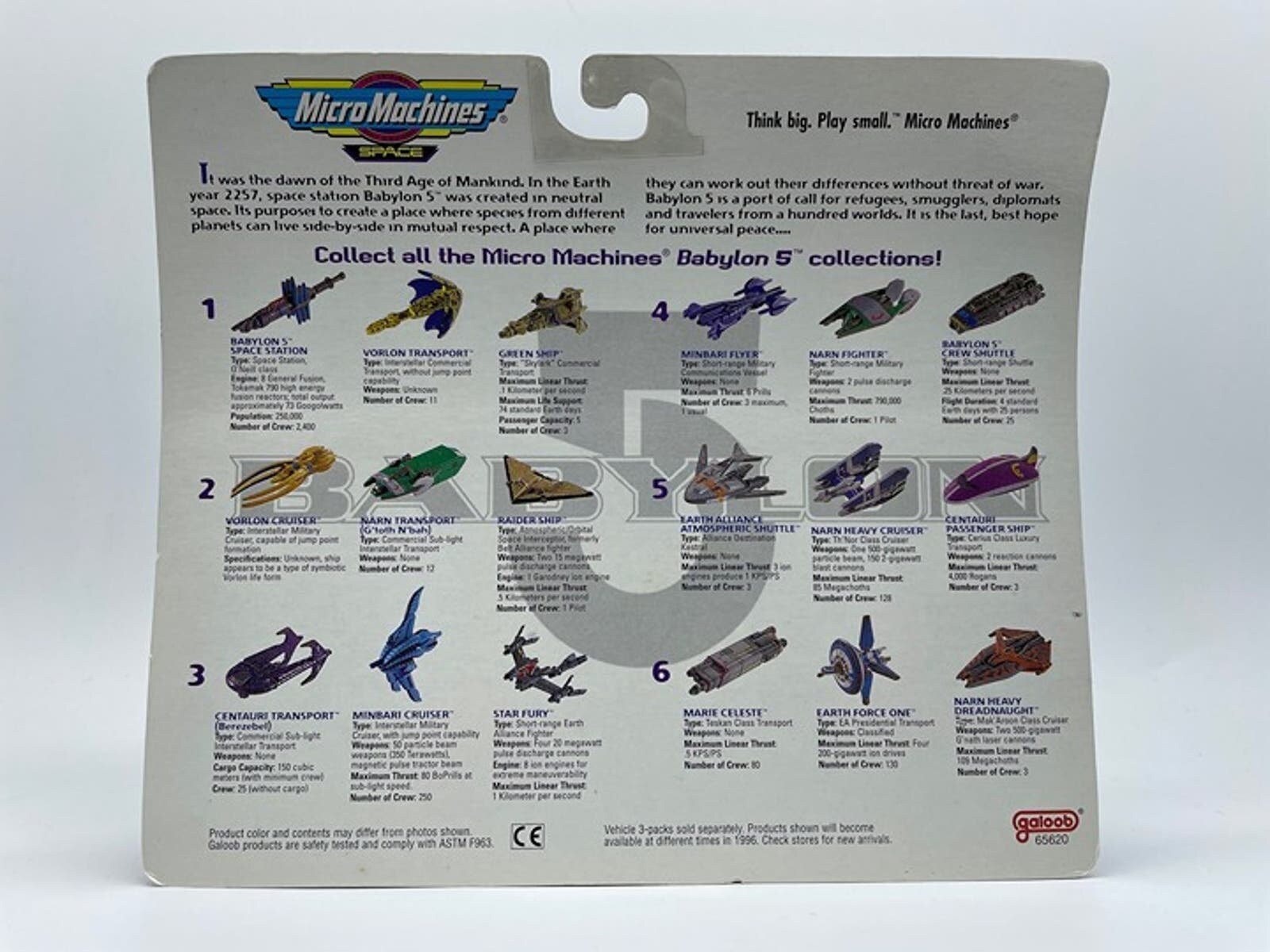 Babylon 5 Micro Machines Ships Collection 5, Galoob Vintage Sealed - Etsy