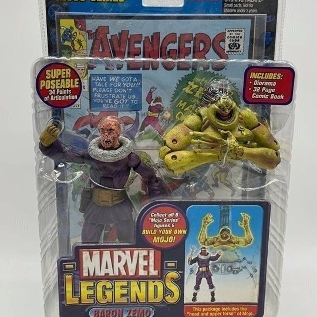 Marvel Legends Toy Biz 6" Baron Zemo Unmasked Variant Figure BAF Series ...