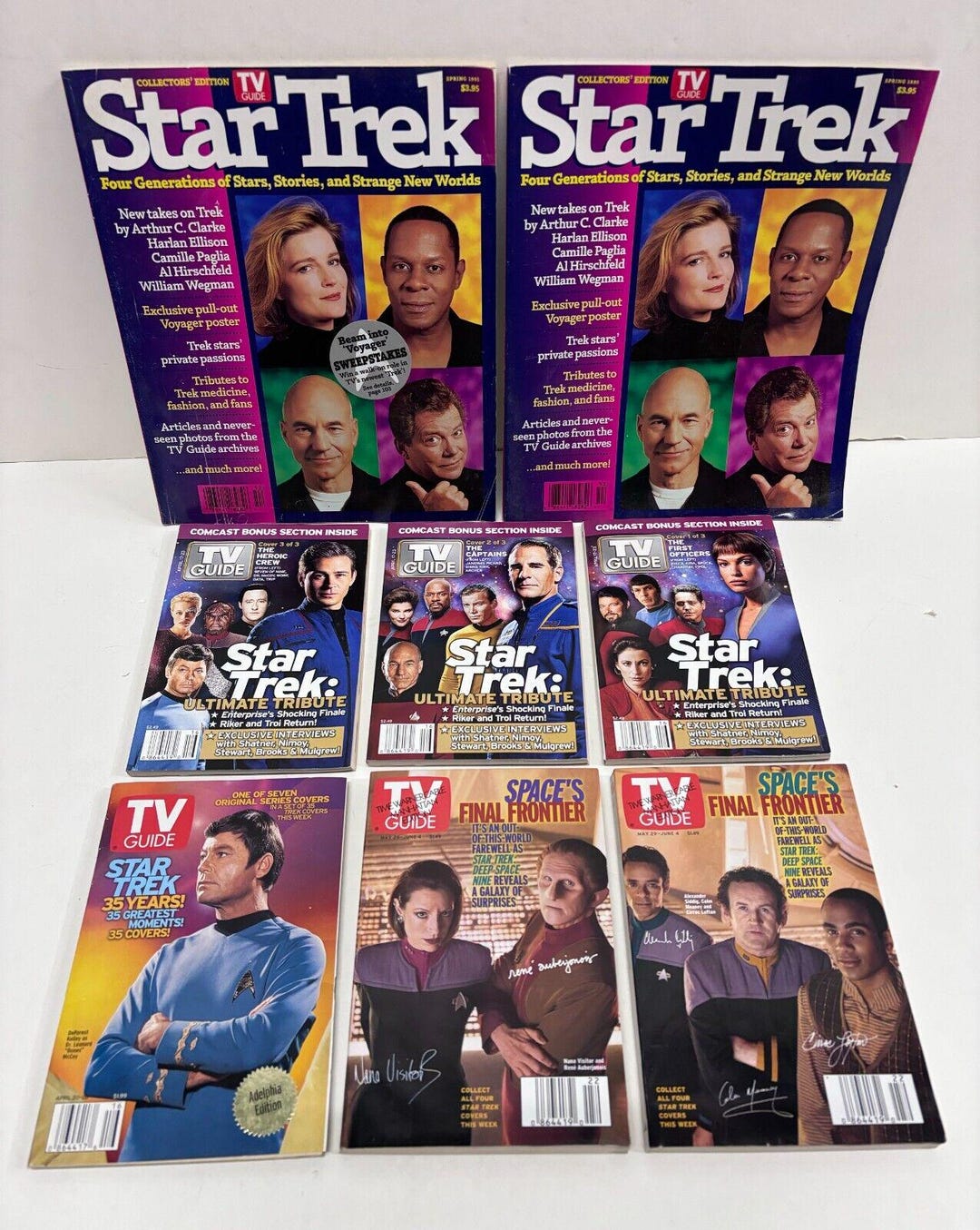 Star Trek TV Guide Lot of 8 Back Issue Magazines, Next Generation TOS ...