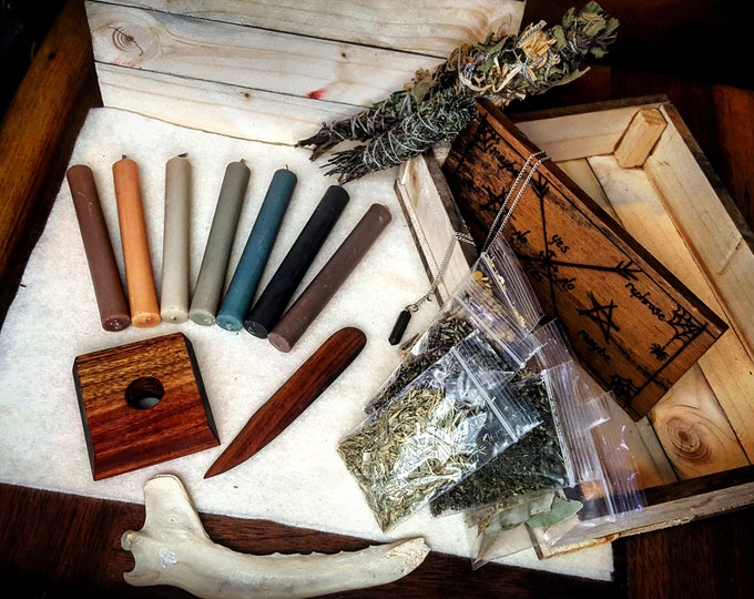 Candle Carving and Pendulum Board Gift Set Soy Beeswax Handmade With ...