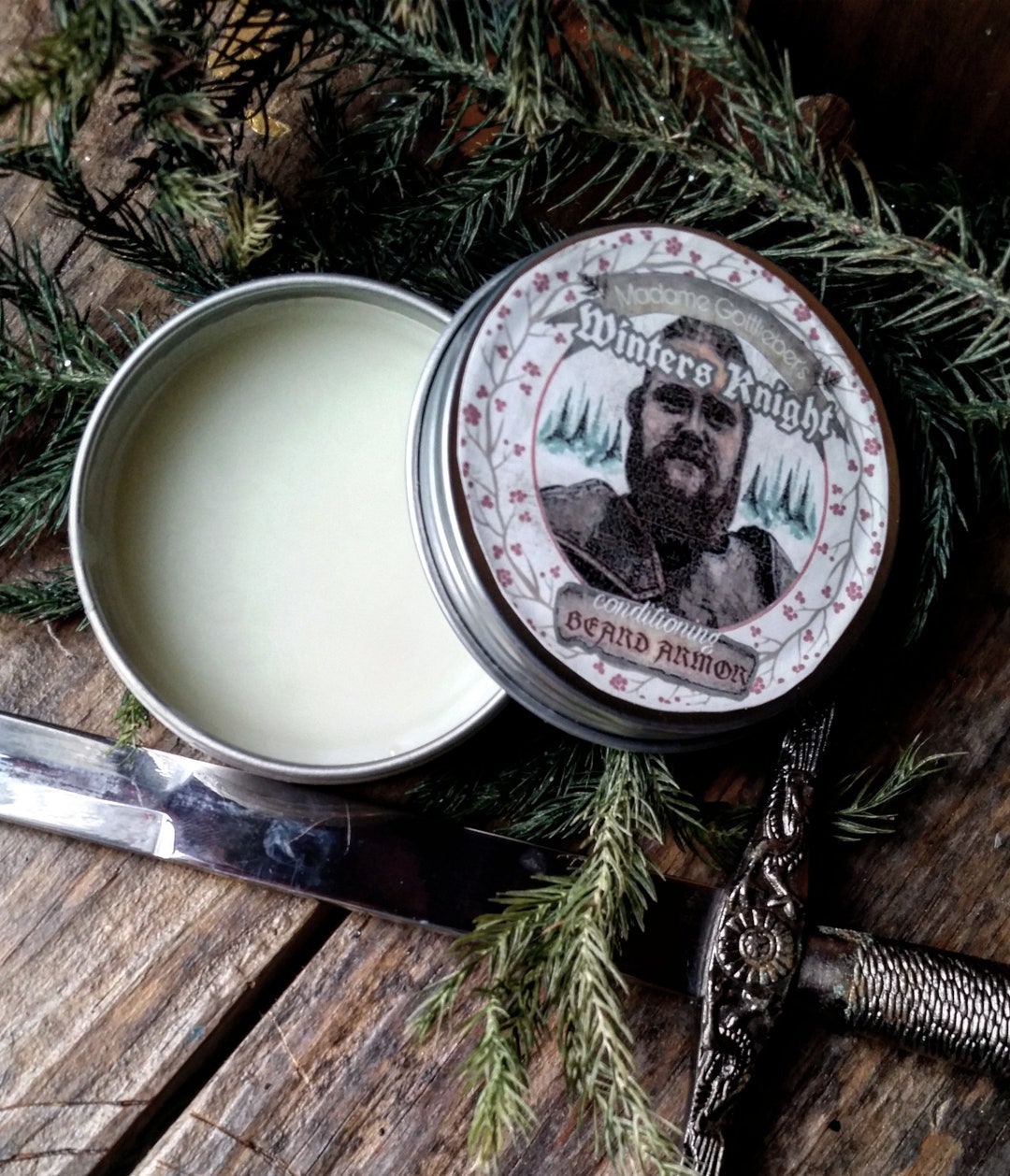 Winter's Knight Frankincense & Fir Beard Armor With Organic Tallow -- 2 ...