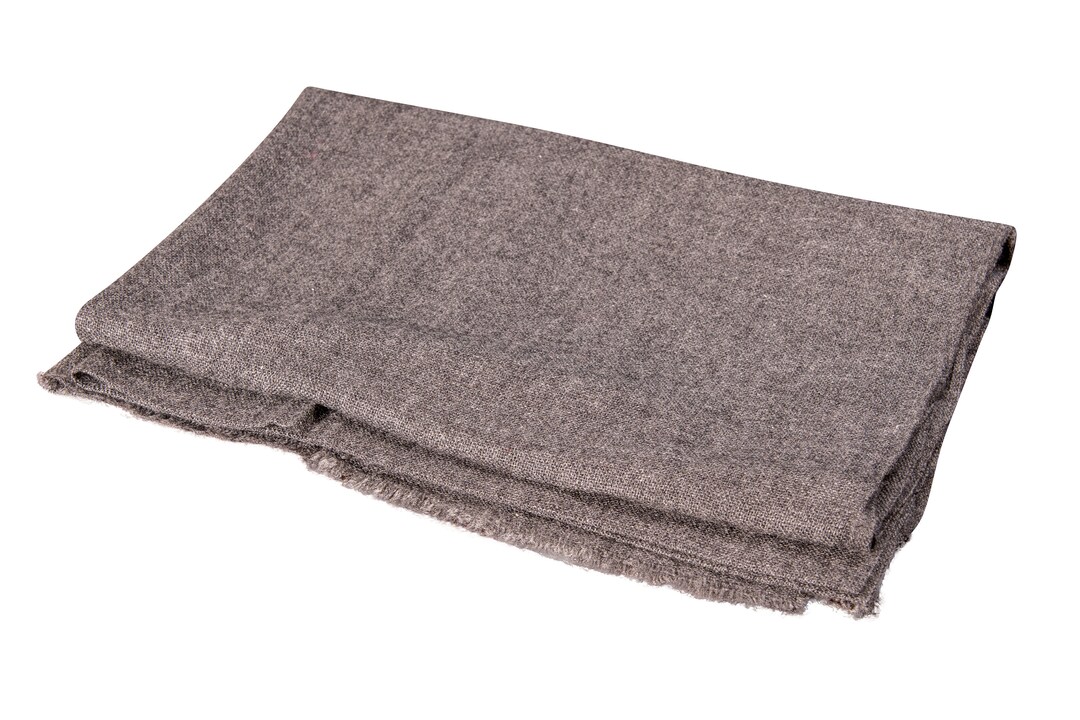 100% Cashmere Cloth Black Gray 190cm X 68cm Handwoven in Nepal Women ...