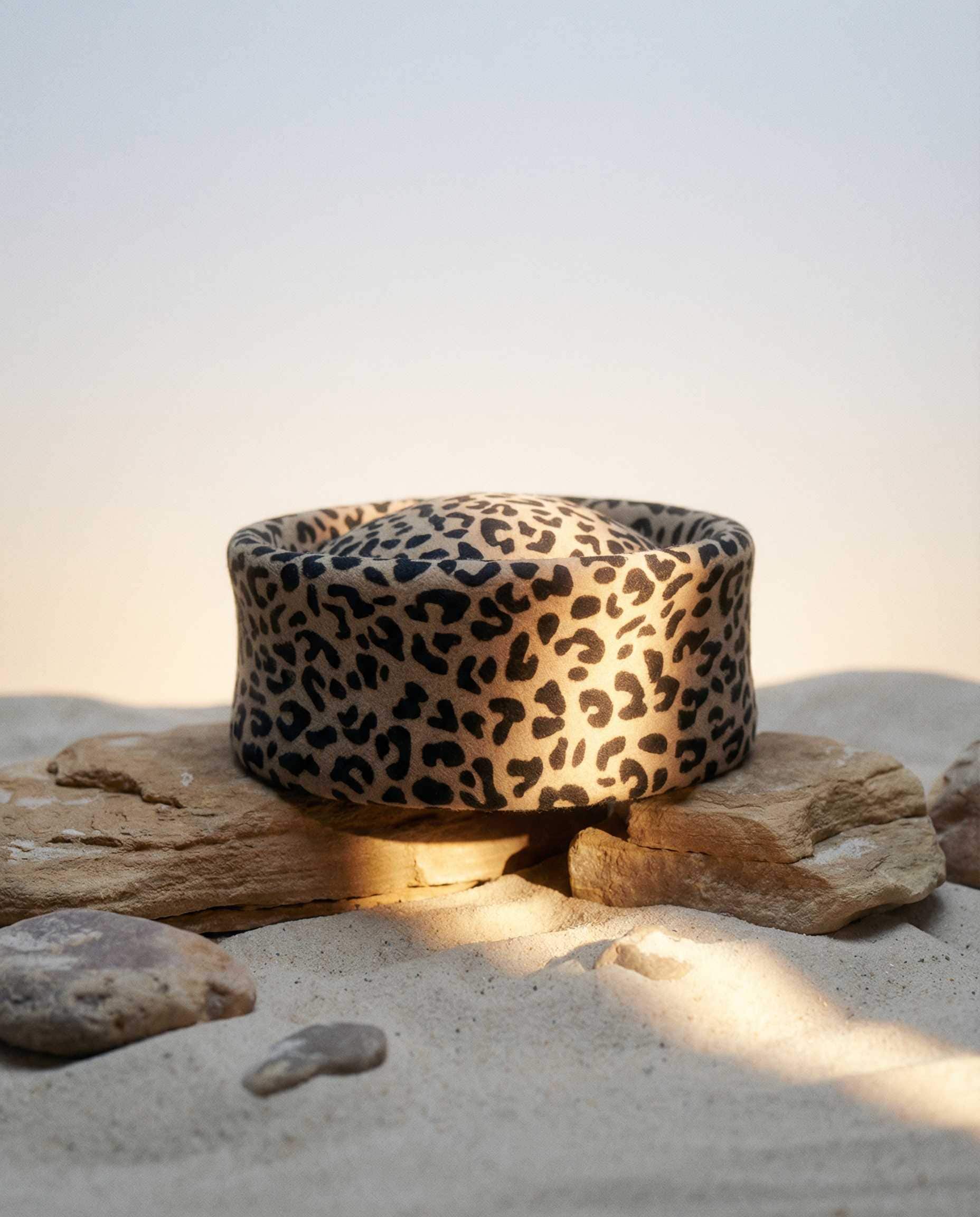 Leopard Print Pillbox Hat 100% Wool - Etsy