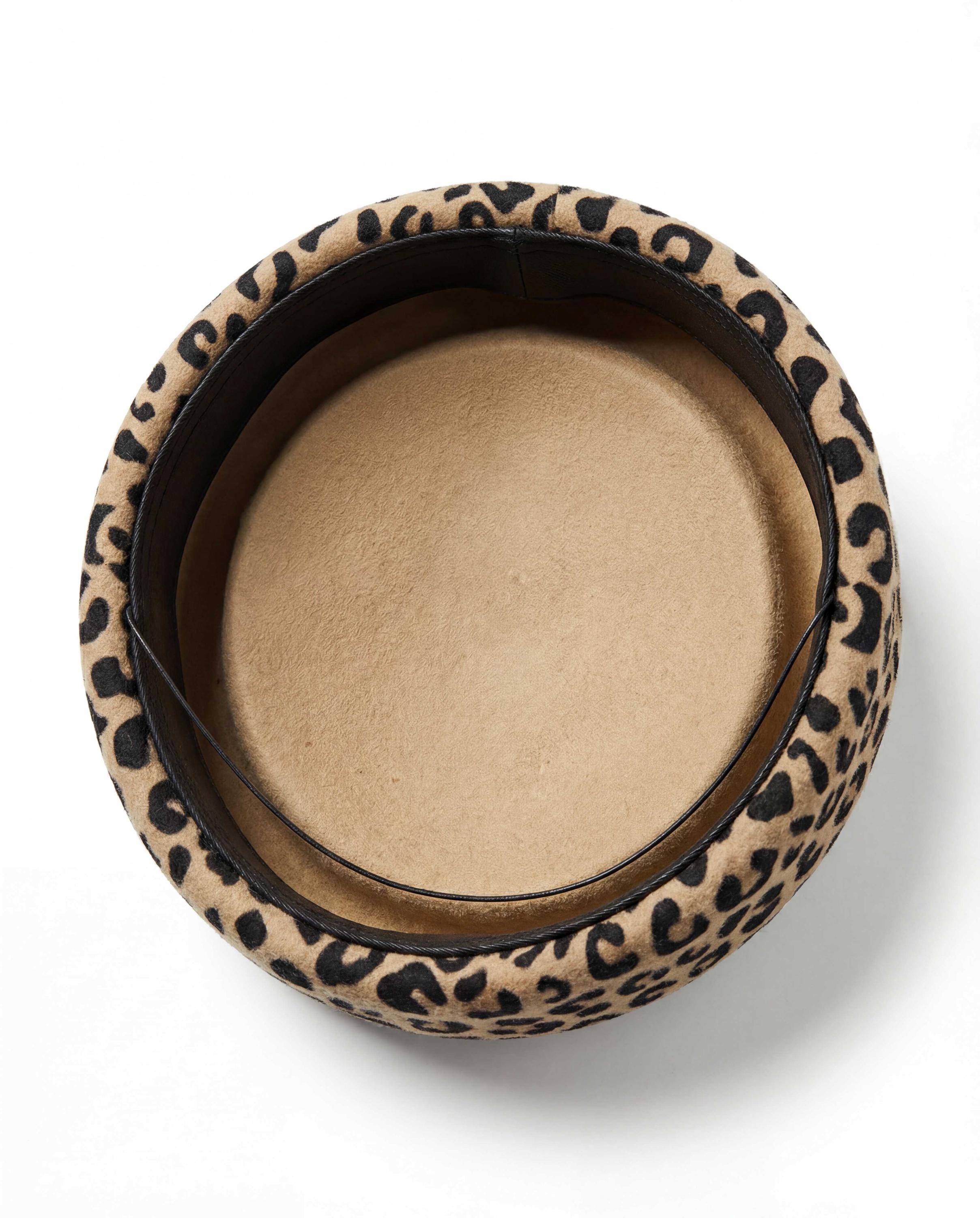 Leopard Print Pillbox Hat 100% Wool - Etsy