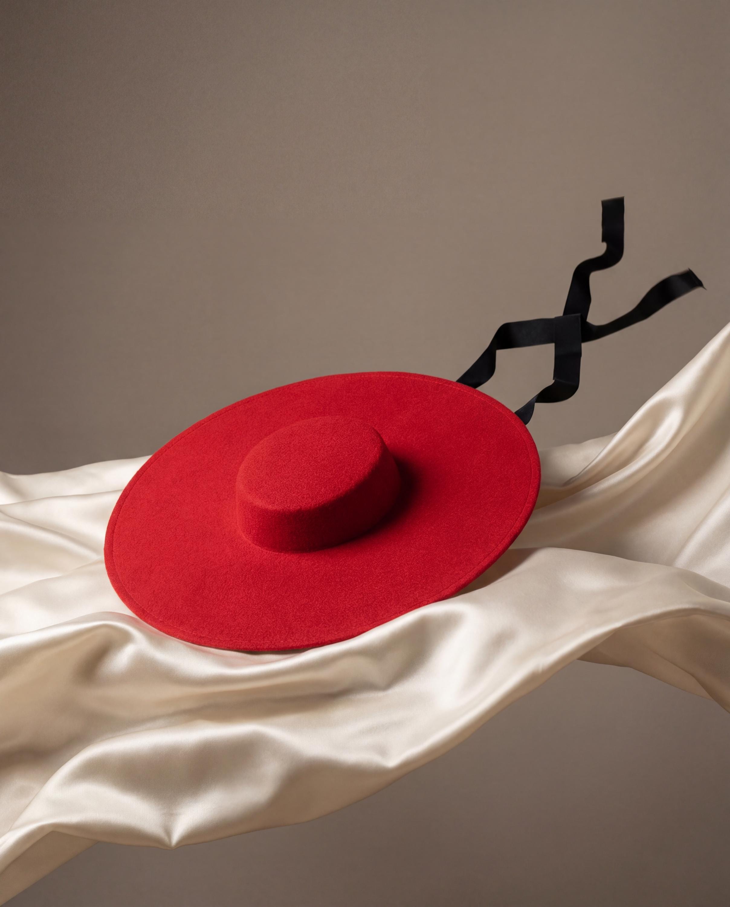 Red Canotier Wide Brim Boater Hat - Etsy