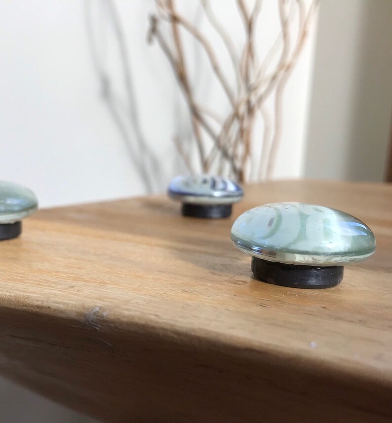 Marbled Paper Glass Magnets set of Four Super Strong - Etsy