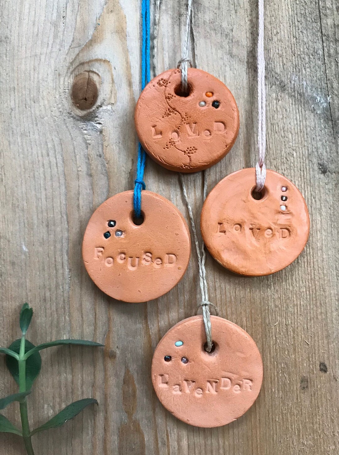 Custom Clay Essential Oil Diffuser | Aromatherapy Jewelry | Name ...