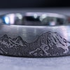 Silver Mountain Pine Tree Wave Ring - Travel Ring Traveler, Nature Ring ...