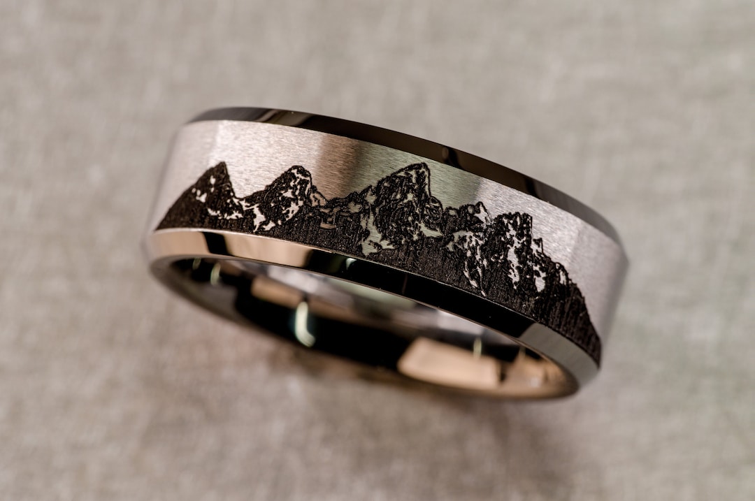 Grand Tetons Tungsten Band - Etsy