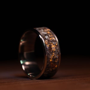 Michigan Yooper Glow Stone and Keweenaw Copper - Titanium Band - Etsy