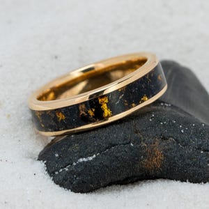Gold Megalodon Tooth Inlay Ring - Etsy