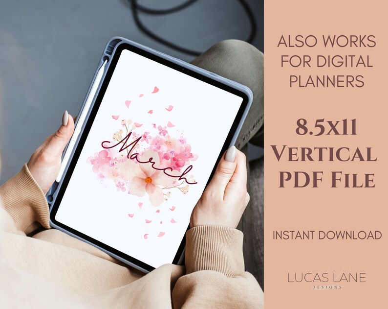 Printable Bullet Journal Cover Pages for March Monthly Cover Page for ...