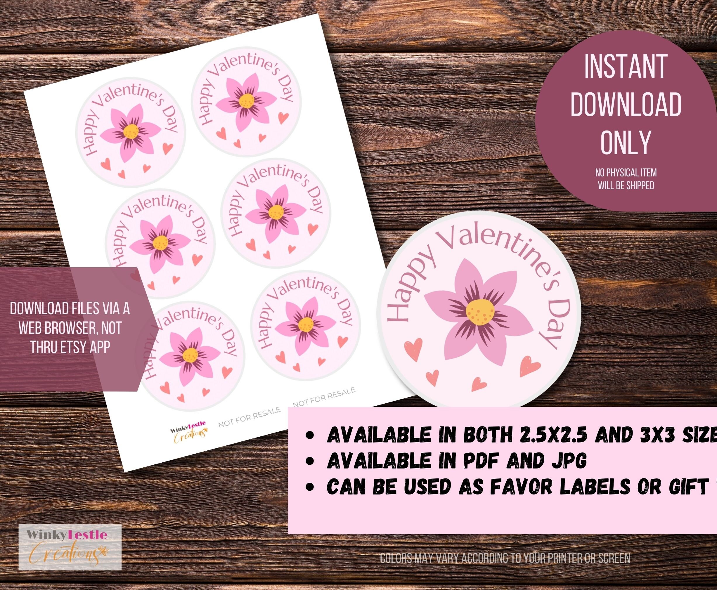 Valentine's Day Kids Printable Favor Tags Printable - Etsy