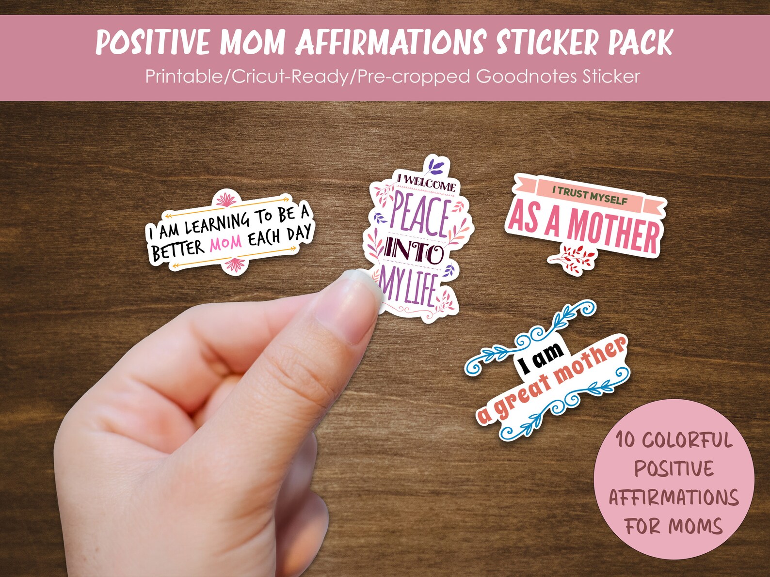 Positive Affirmation Planner Stickers for Moms Printable - Etsy