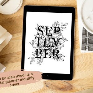 Printable Monthly Cover Pages Fall Planner Covers September - Etsy