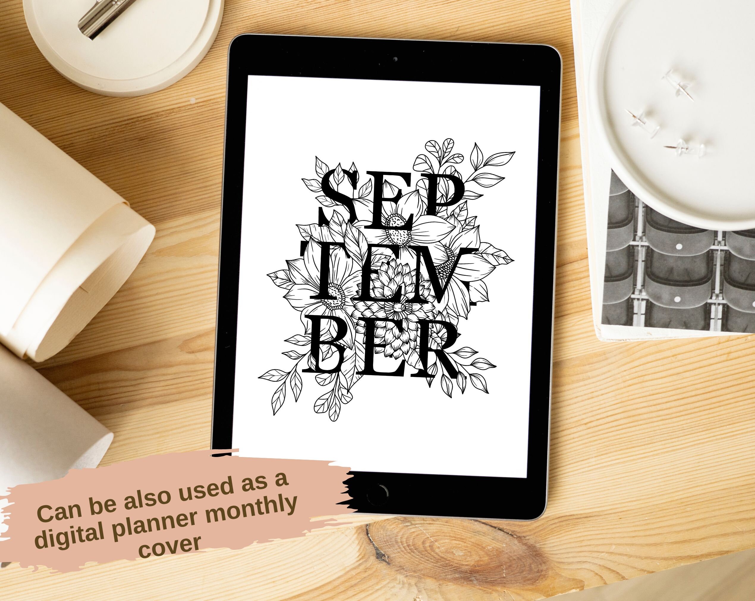 Printable Monthly Cover Pages Fall Planner Covers September - Etsy