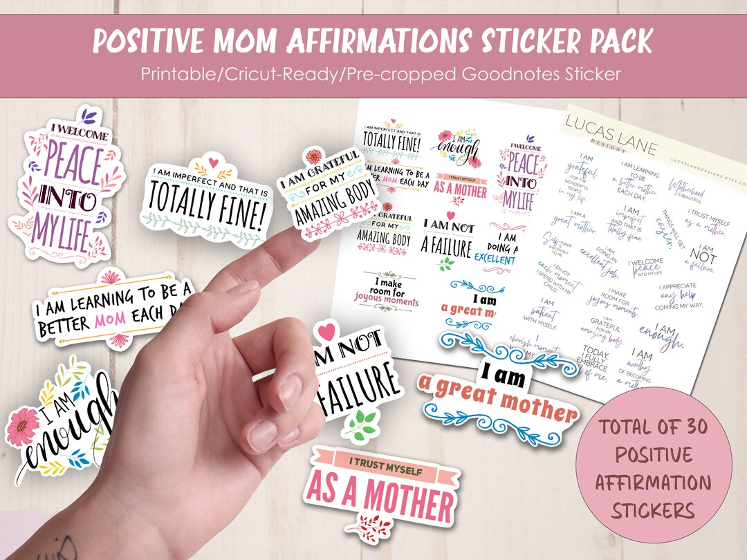 Positive Affirmation Planner Stickers for Moms Printable - Etsy