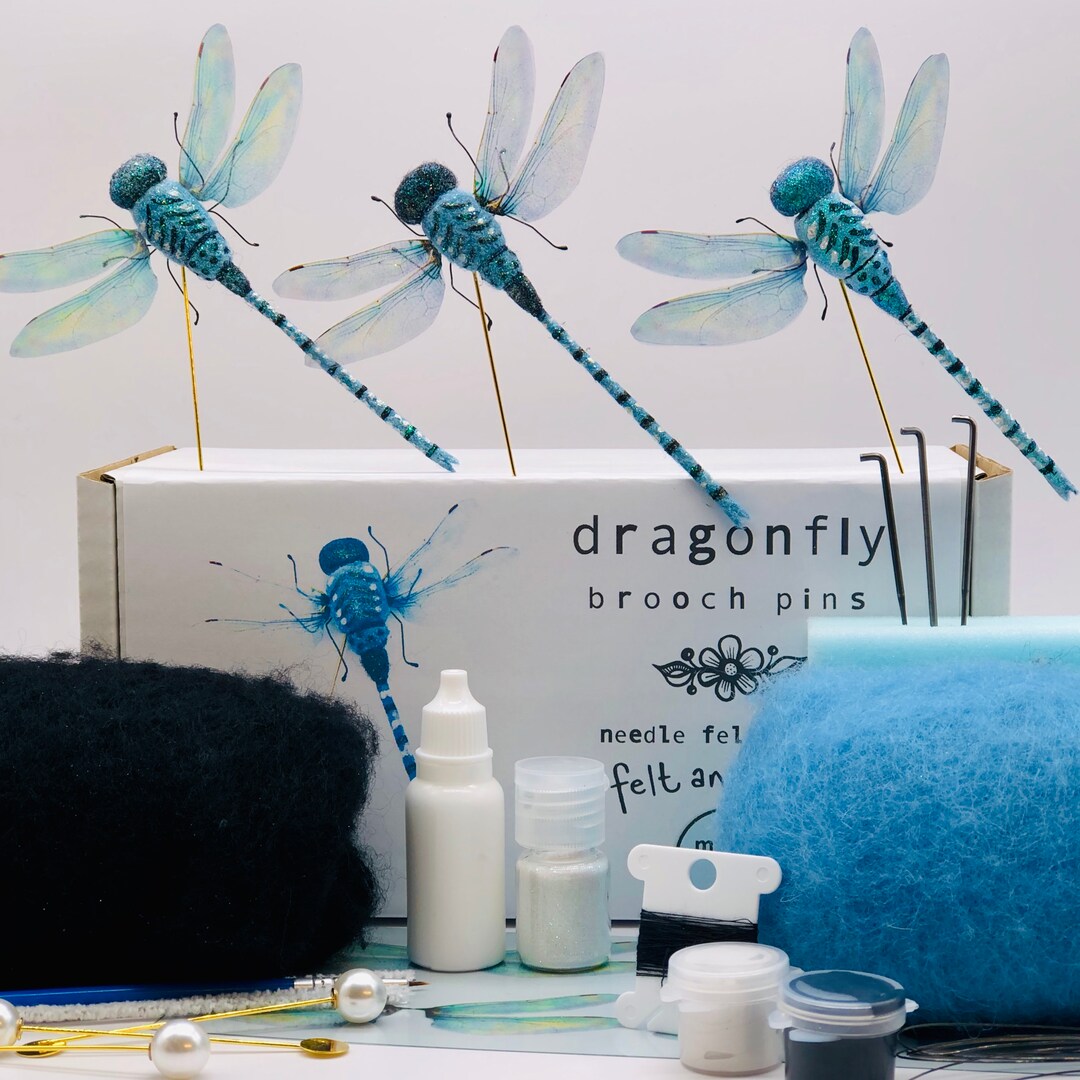 Felt and Dandy Original Dragonfly Brooch Kit - Etsy