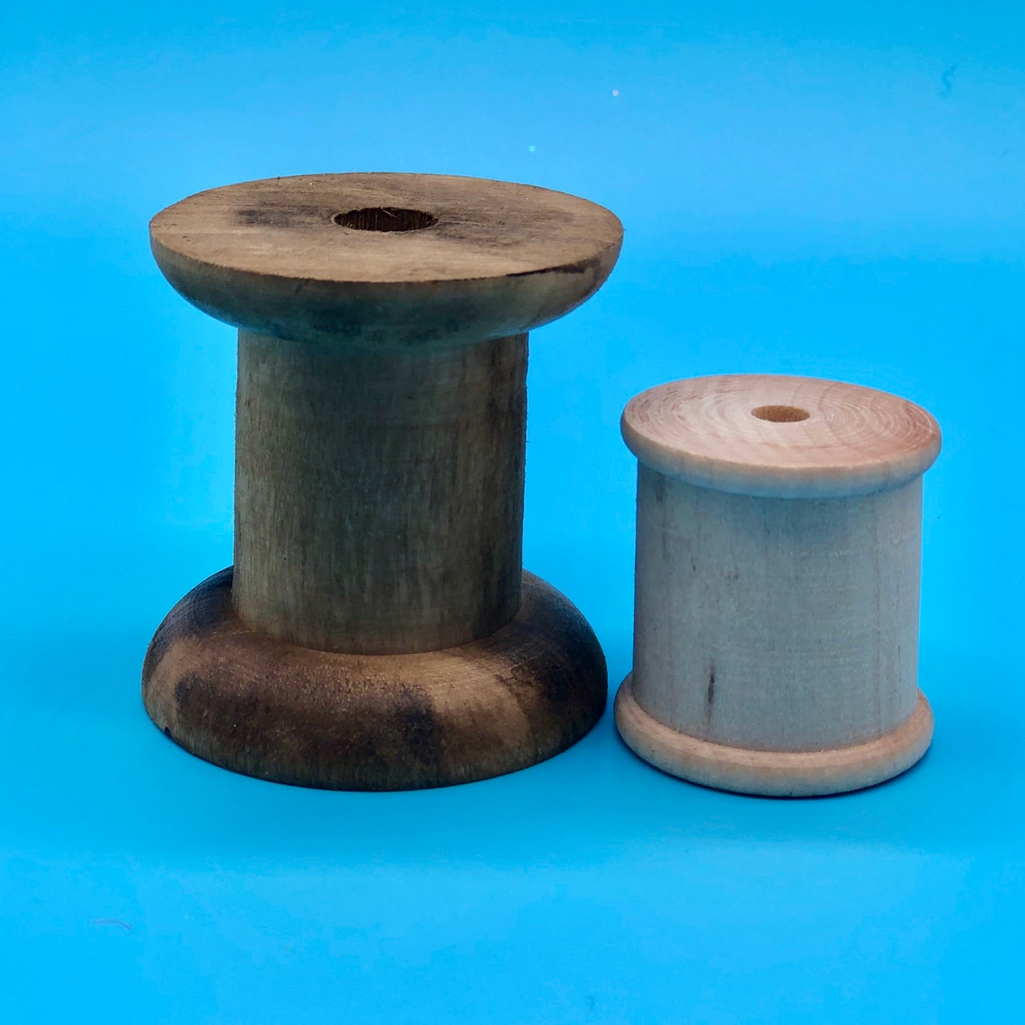 2 Large Wooden Reels - Etsy