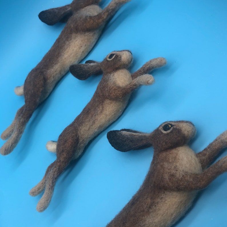 Needle Felted Leaping Hare Pdf Download Instructions - Etsy UK