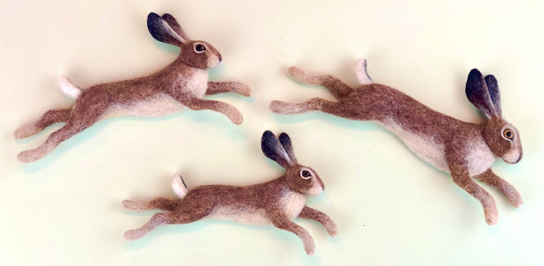 Needle Felted Leaping Hare Pdf Download Instructions - Etsy UK