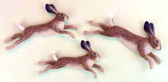 Needle Felted Leaping Hare Pdf Download Instructions - Etsy UK