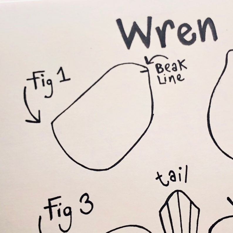 Felt and Dandy Wren Kit Instruction Download - Etsy