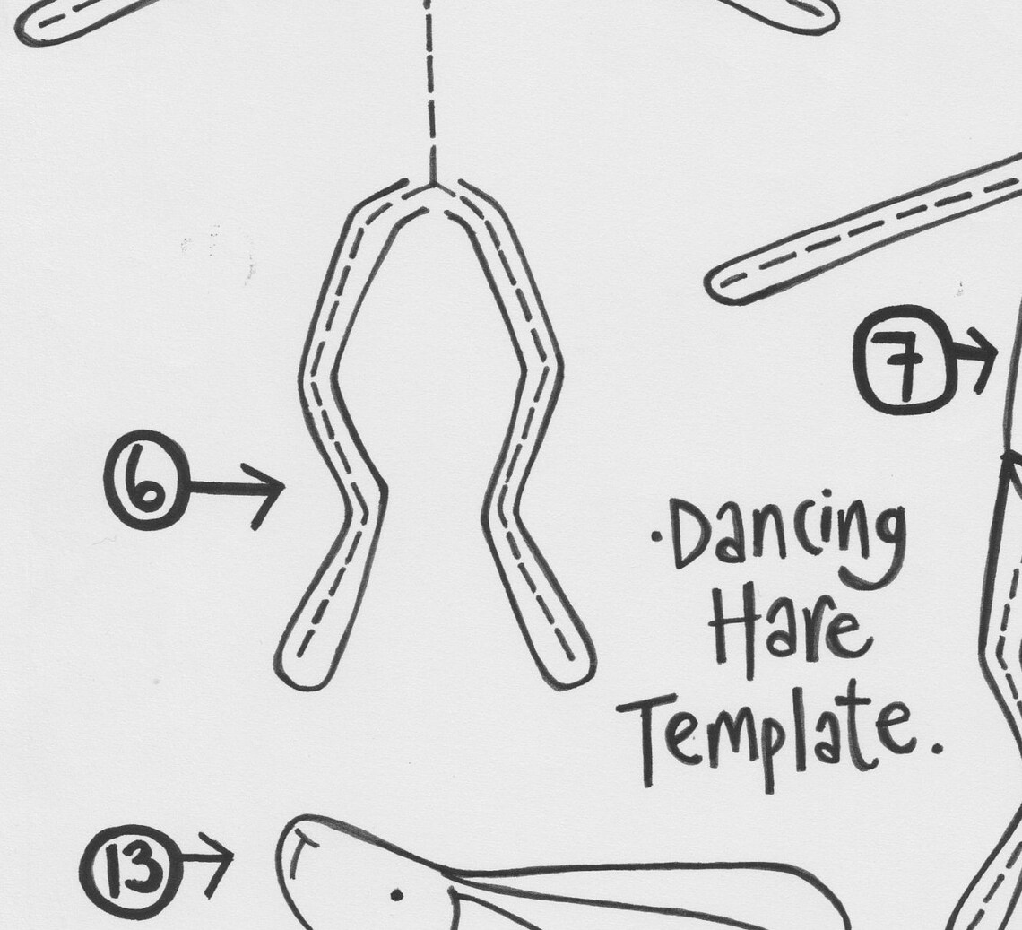 Felt and Dandy Dancing Hare Instruction Download | Etsy