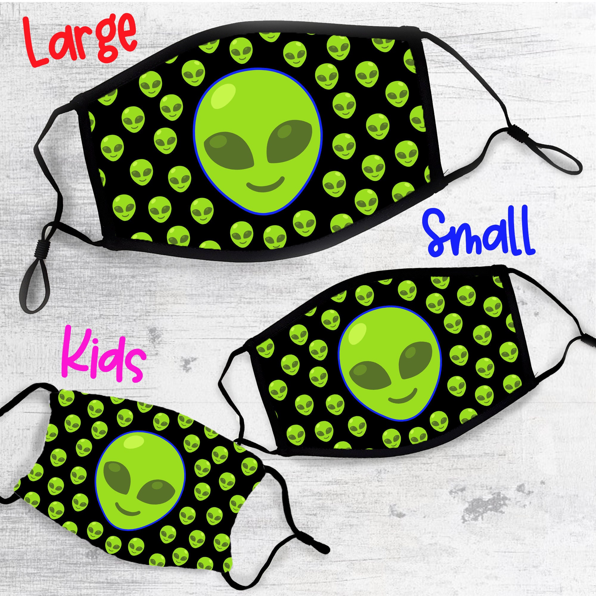 Alien Face Mask Custom Face Mask Handmade Printed Cloth | Etsy