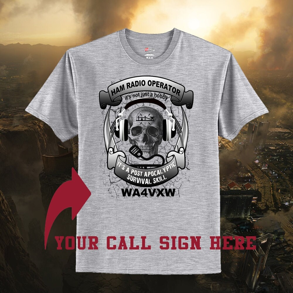 Ham Radio Post Apocalyptic Survival Skill Tee Shirt. Ham Radio Tee ...